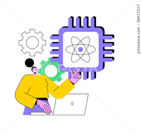 Quantum computing abstract concept vector... - Stock Illustration [86673527] - PIXTA