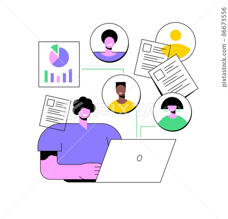 HR software abstract concept vector... - Stock Illustration [86673556 ...