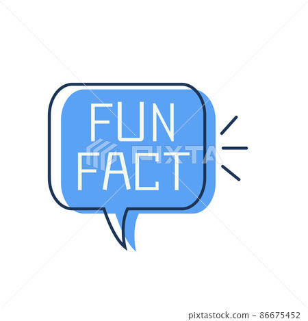 Blue fun fact infographic icon. Textured speech...-插圖素材 [86675452 ...