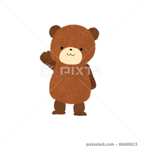 Illustration of a bear raising his hand in a... - Stock Illustration ...
