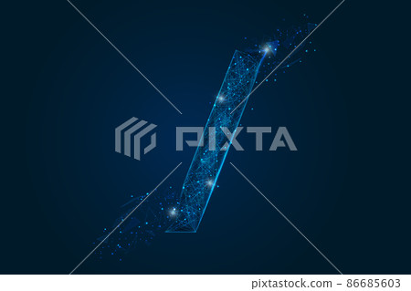 Abstract isolated blue image of a slash sign.... - Stock Illustration ...