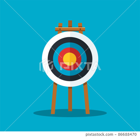 Archery target. Goal achieve concept. Vector... - Stock Illustration ...