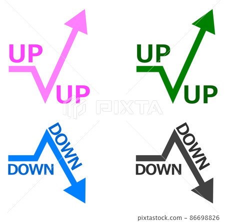 Illustration of an arrow showing increase and... - Stock Illustration ...