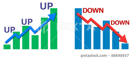Illustration of a bar graph showing increasing... - Stock Illustration ...