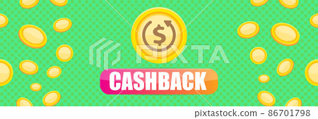vector cash back horizontal banner design... - Stock Illustration [86701798] - PIXTA
