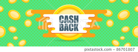 vector cash back horizontal banner design... - Stock Illustration [86701807] - PIXTA