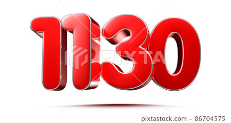 number 1130 red. - Stock Illustration [86704575] - PIXTA