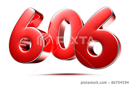 number 606 red. - Stock Illustration [86704594] - PIXTA