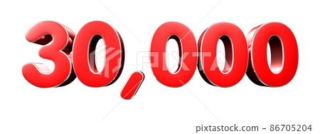 number 30000 red. - Stock Illustration [86705204] - PIXTA