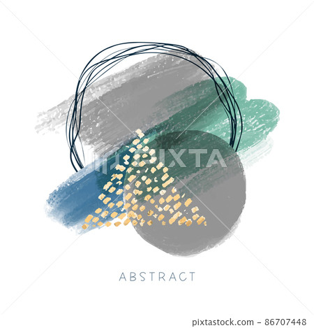 Abstract hand painted composition, hand drawn art - Stock Illustration ...