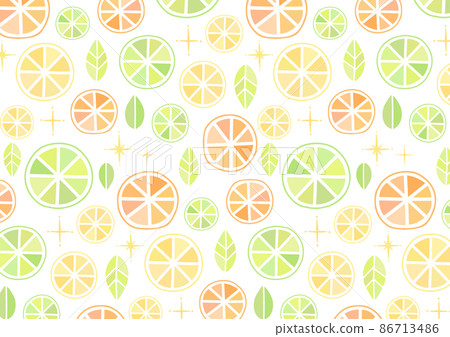 Citrus pattern background - Stock Illustration [86713486] - PIXTA