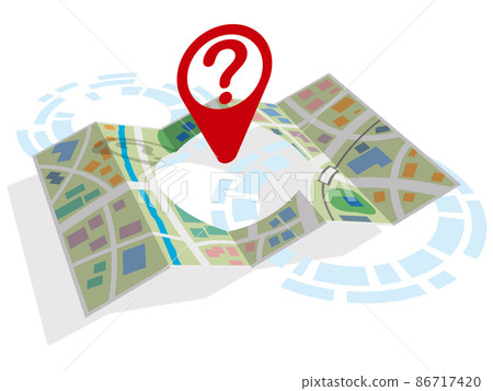 An image of a lost way expressed by a map with... - Stock Illustration ...