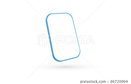 Cartoon blue smartphone isolated on white... - Stock Illustration ...