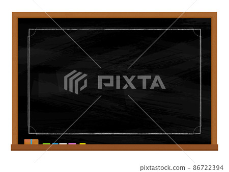 Blackboard Black School Classroom (Line) - Stock Illustration [86722394 ...