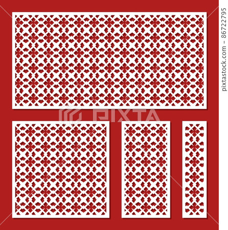 Set of square, rectangular panels, lattice.... - Stock Illustration ...