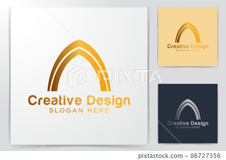 luxury gold tower, dome, mosque logo Ideas.... - Stock Illustration ...
