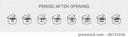 Period after open icons isolated on transparent... - Stock Illustration ...