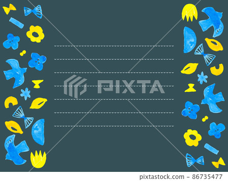 Yellow and blue watercolor letter blue... - Stock Illustration ...