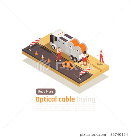 Optical Cable Laying Composition - Stock Illustration [86740134] - PIXTA