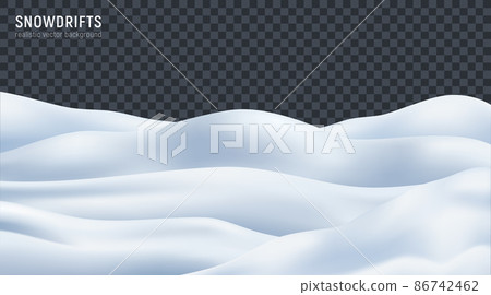 Snowdrift Realistic Transparent Background - Stock Illustration ...