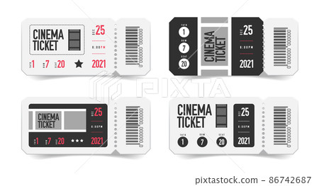 Cinema Tickets Realistic Set - Stock Illustration [86742687] - PIXTA