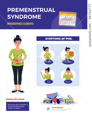 Pms Woman Poster - Stock Illustration [86742777] - PIXTA