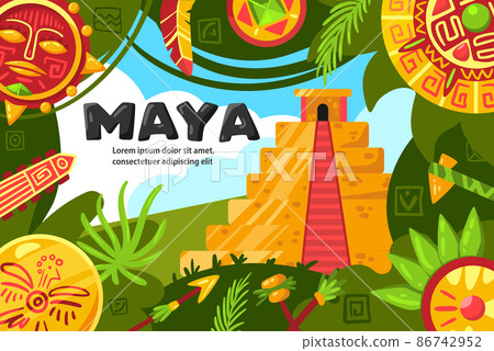 Maya World Horizontal Poster - Stock Illustration [86742952] - PIXTA