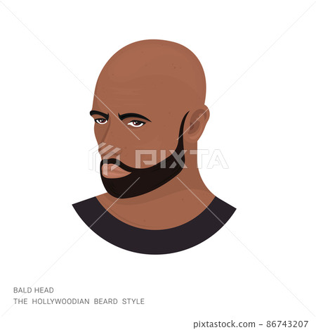 Vector illustration of a man with a bald head... - Stock Illustration ...
