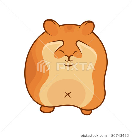 Vector illustration of the golden hamster. Pet... - Stock Illustration ...