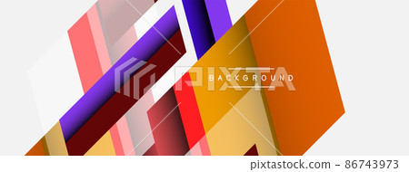 Vector background. Abstract overlapping color...-插圖素材 [86743973] - PIXTA圖庫