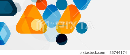 Abstract round geometric shapes and circles... - Stock Illustration ...