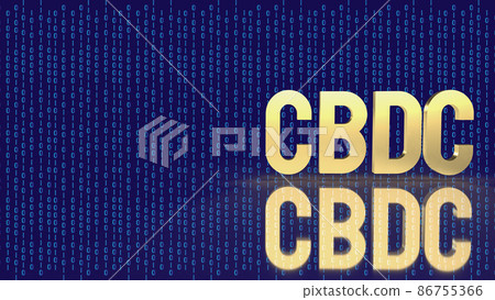 The cbdc gold text on digital background for... - Stock Illustration ...
