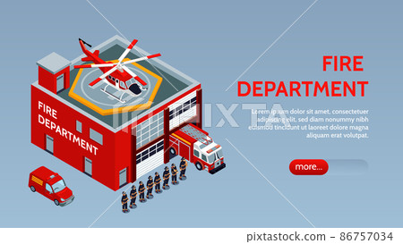Fire Department Horizontal Banner - Stock Illustration [86757034] - PIXTA