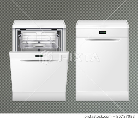 Dish Washing Machine Set - Stock Illustration [86757088] - PIXTA