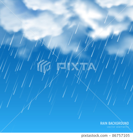 Clouds Rain realistic Composition - Stock Illustration [86757105] - PIXTA