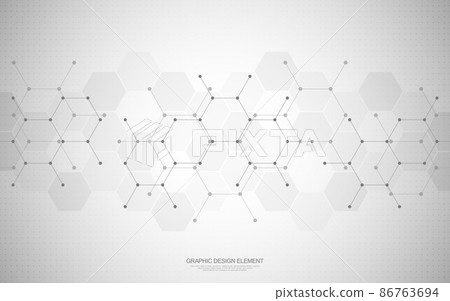 Abstract background of hexagons pattern and... - Stock Illustration ...