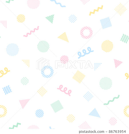 Pastel geometric pattern background - Stock Illustration [86763954] - PIXTA
