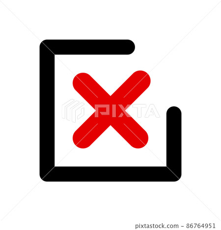 X-mark check box - Stock Illustration [86764951] - PIXTA