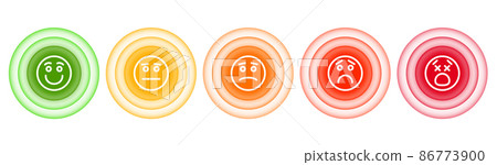 Pain scale. Hurt abstract assessment with... - Stock Illustration ...