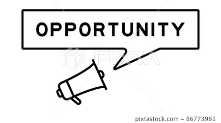 Megaphone icon with speech bubble in word... - Stock Illustration ...