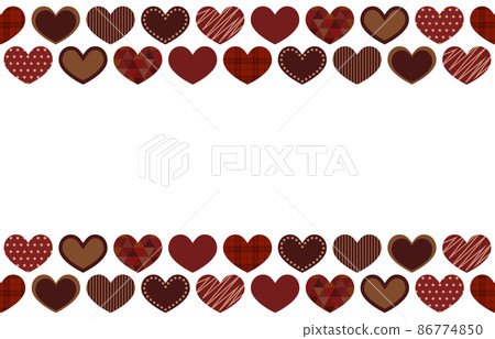 Brown heart white background frame material - Stock Illustration ...