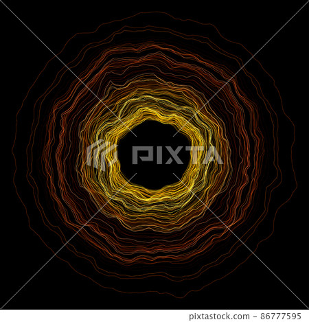 Abstract flowing wave surface of circle lines... - Stock Illustration ...