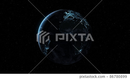 Planet earth with realistic geography surface... - Stock Illustration ...