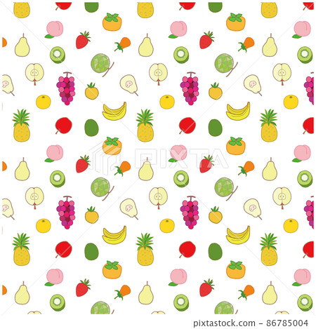 Fruit pattern pattern color - Stock Illustration [86785004] - PIXTA