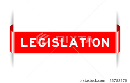 Red color inserted label banner with word... - Stock Illustration ...