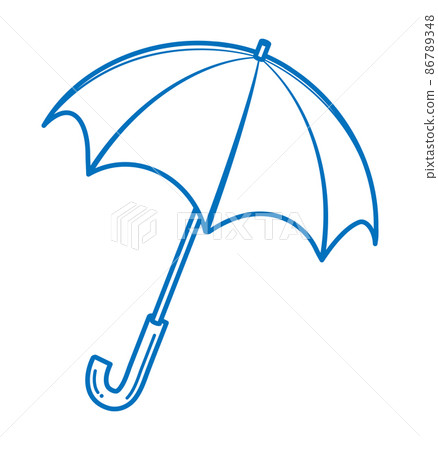 Umbrella line drawing - Stock Illustration [86789348] - PIXTA
