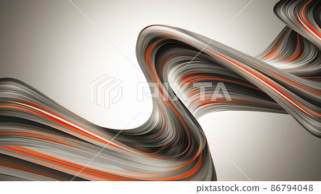 Abstract Design with 3D Wave - Stock Illustration [86794048] - PIXTA