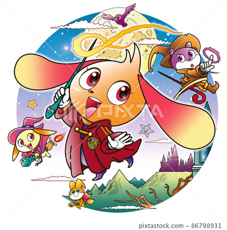 Rabbit, character, witch, image - Stock Illustration [86798931] - PIXTA
