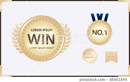 Illustration content with awards, medals, and... - Stock Illustration ...