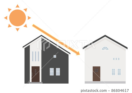Illustration of a house under the main... - Stock Illustration ...